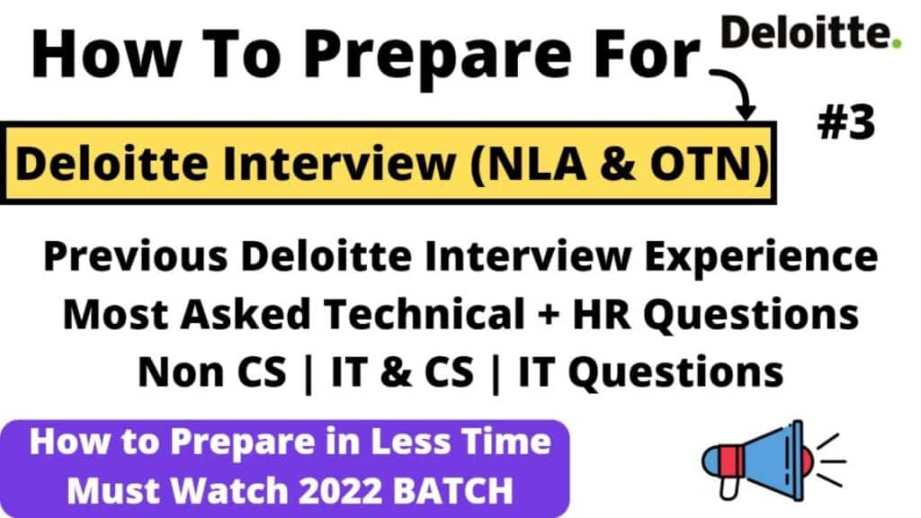Deloitte Interview Experience | Deloitte Technical/HR Interview Questions | Selected Candidate ...