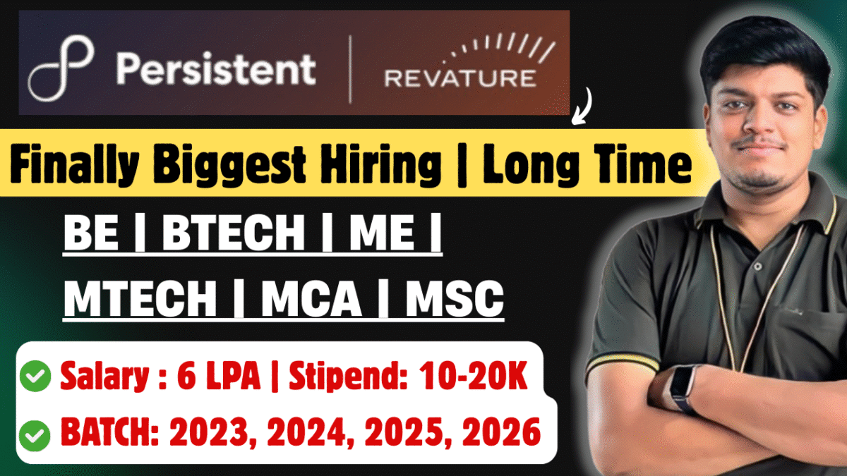 Persistent Biggest Hiring 2025, 2024, 2023 BATCH | BE/BTECH/ME/MTECH/MCA/MSC - New Off Campus ...