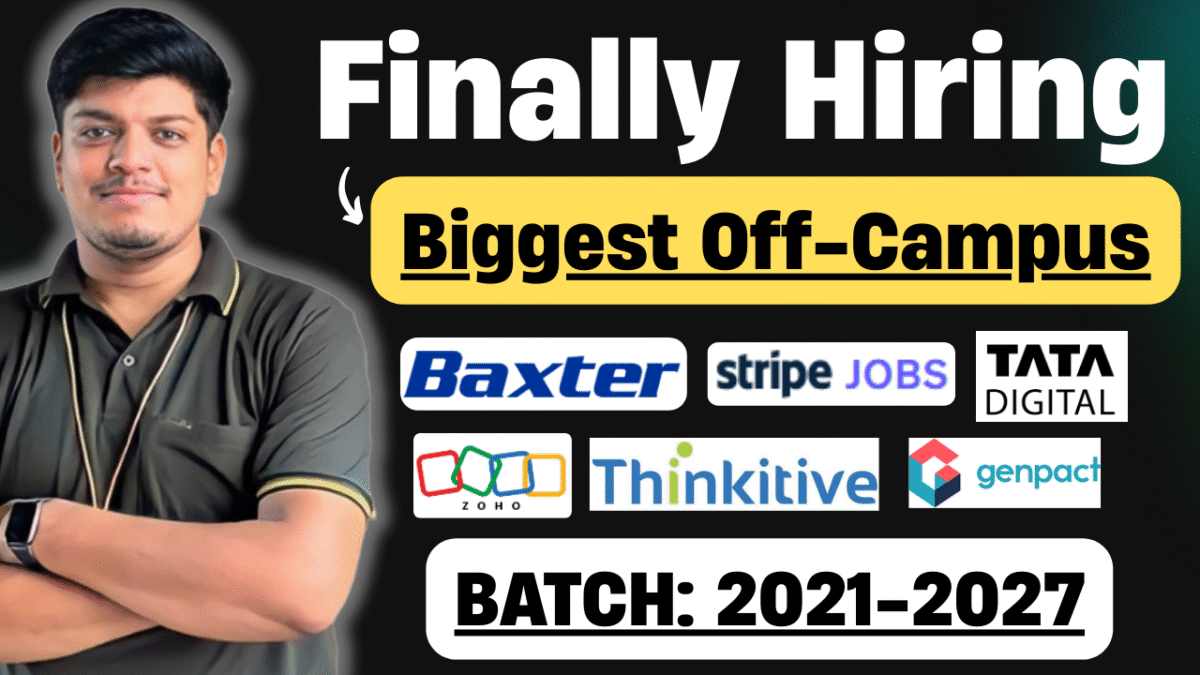 Off Campus Biggest Hiring | Genpact, Stripe, Baxter, TATA Digital Hiring | 2020, 2021, 2022 ...